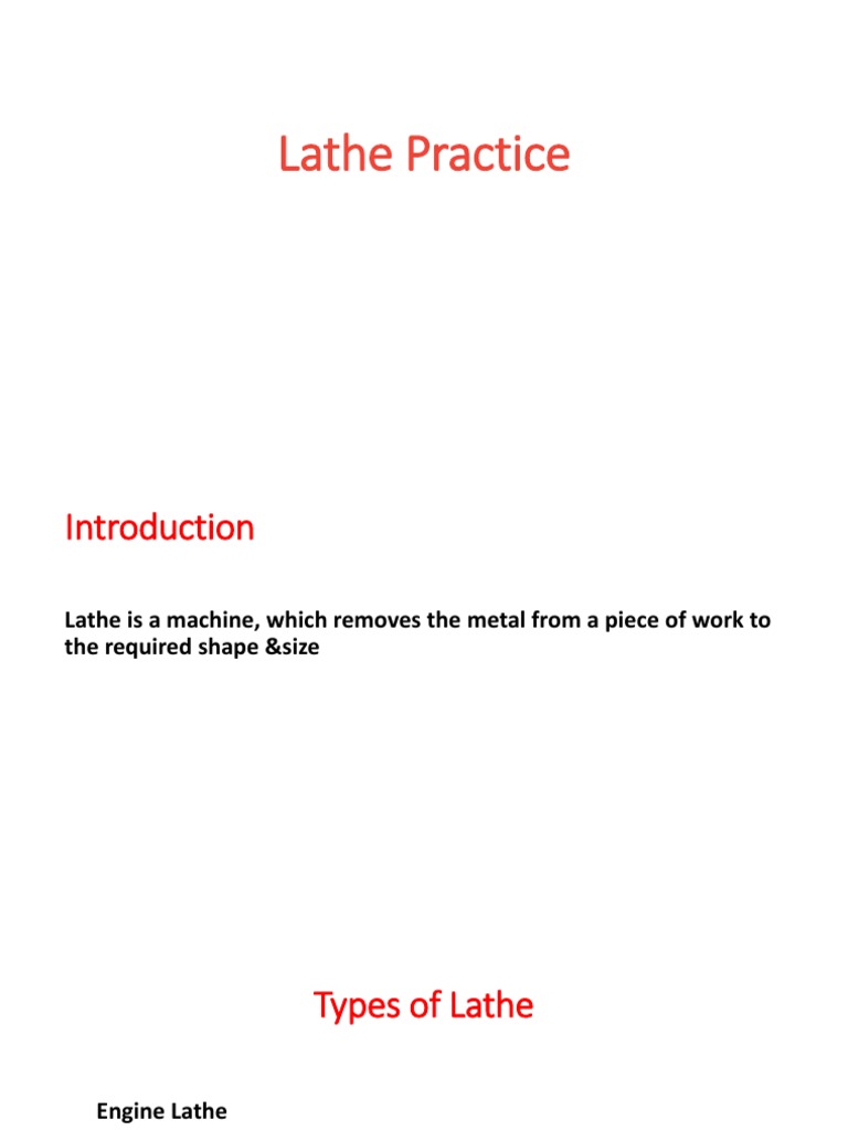 Lathe Practice | PDF