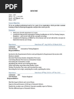 Automation Testing Fresher Resume | PDF | Selenium (Software) | Java ...