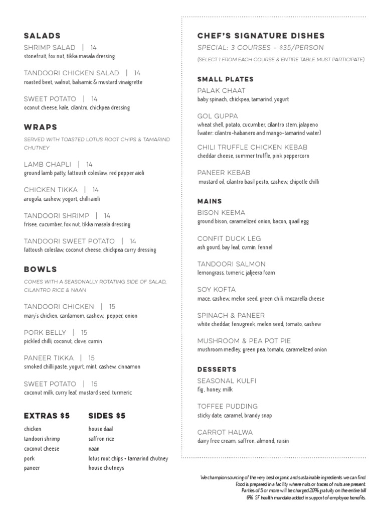 August 1 Five Lunch Menu | PDF | Salad | Curry