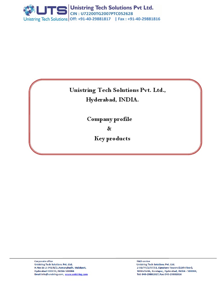 Unistring Tech Solutions Pvt. LTD., Hyderabad, INDIA | PDF | Field Programmable Gate Array | Radar