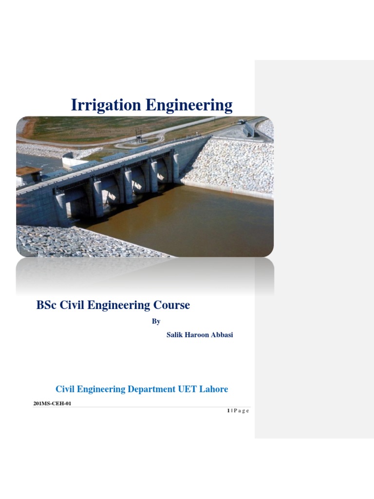 Irrigation Engineering by Salik Haroon Abbasi | PDF | Irrigation | Flood