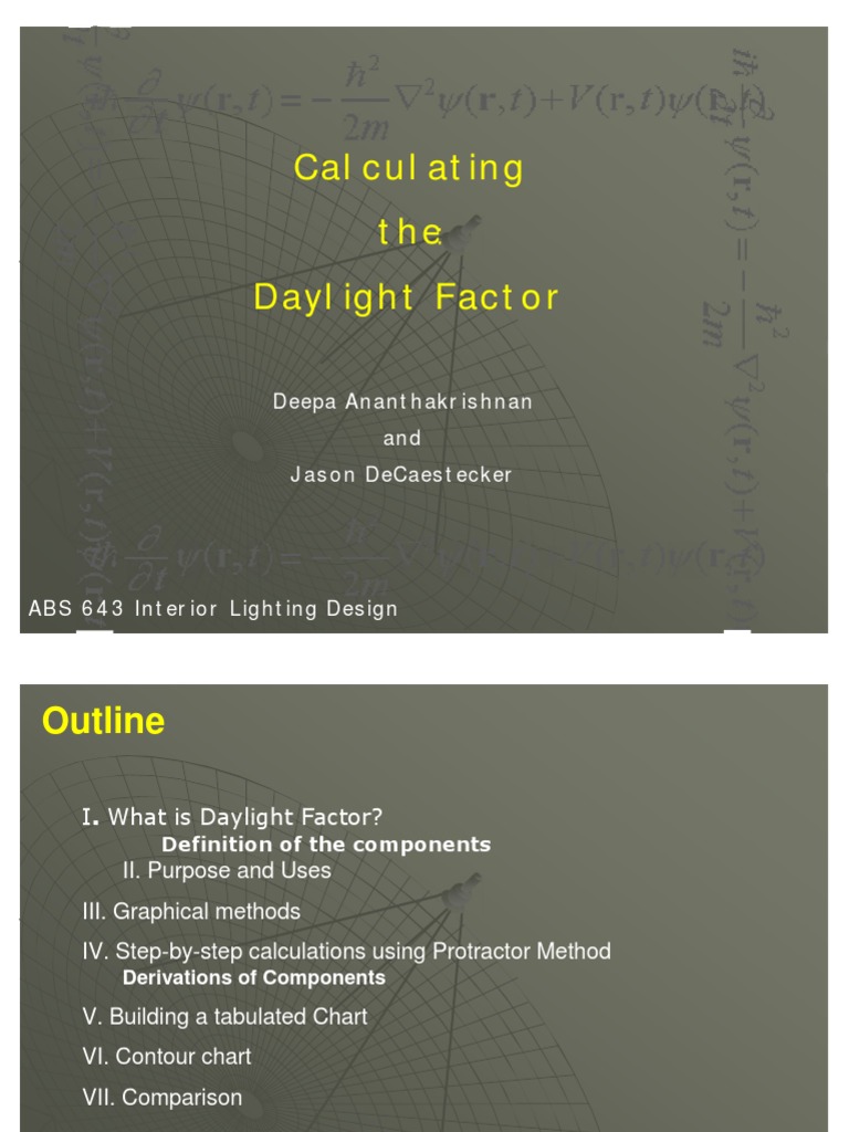 Daylight Factor PDF | PDF | Applied And Interdisciplinary Physics | Teaching Mathematics