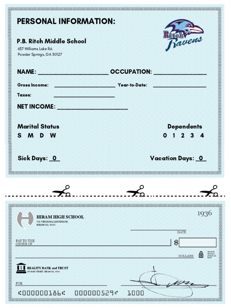 Check and Paystub Reality Fair - PB Ritch | PDF