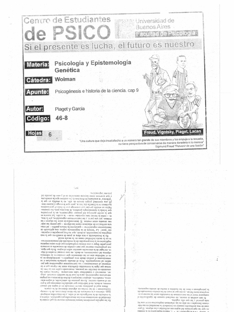 Psicogenesis e Historia de La Ciencia Cap 9 (Piaget y Garcia) | PDF