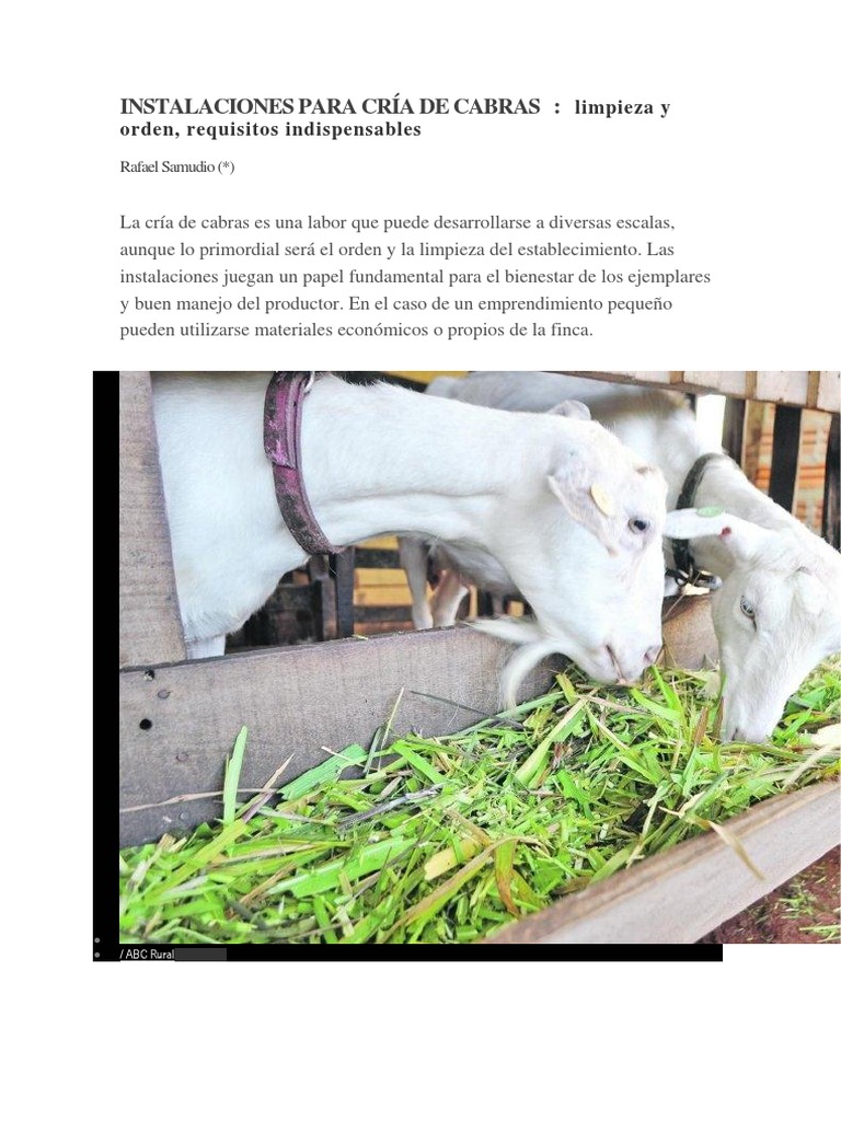 Instalaciones Efectivas para Cría de Cabras | PDF | Naturaleza