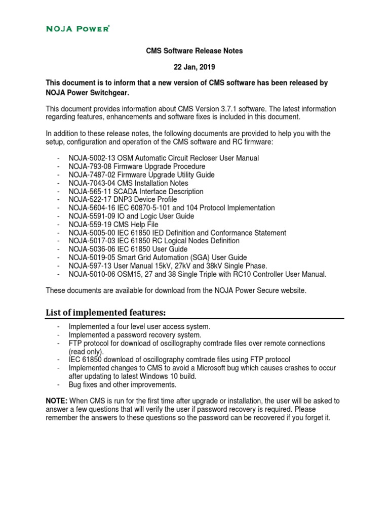 CMS Software Release Notice CMS v3.7.1 - 22-Jan-2019 | PDF | Computer ...