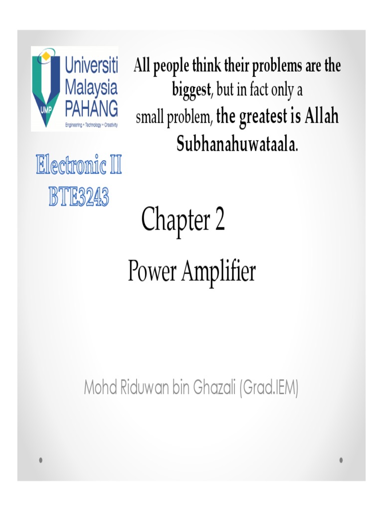 Chapter 2 | PDF | Amplifier | Electromagnetism