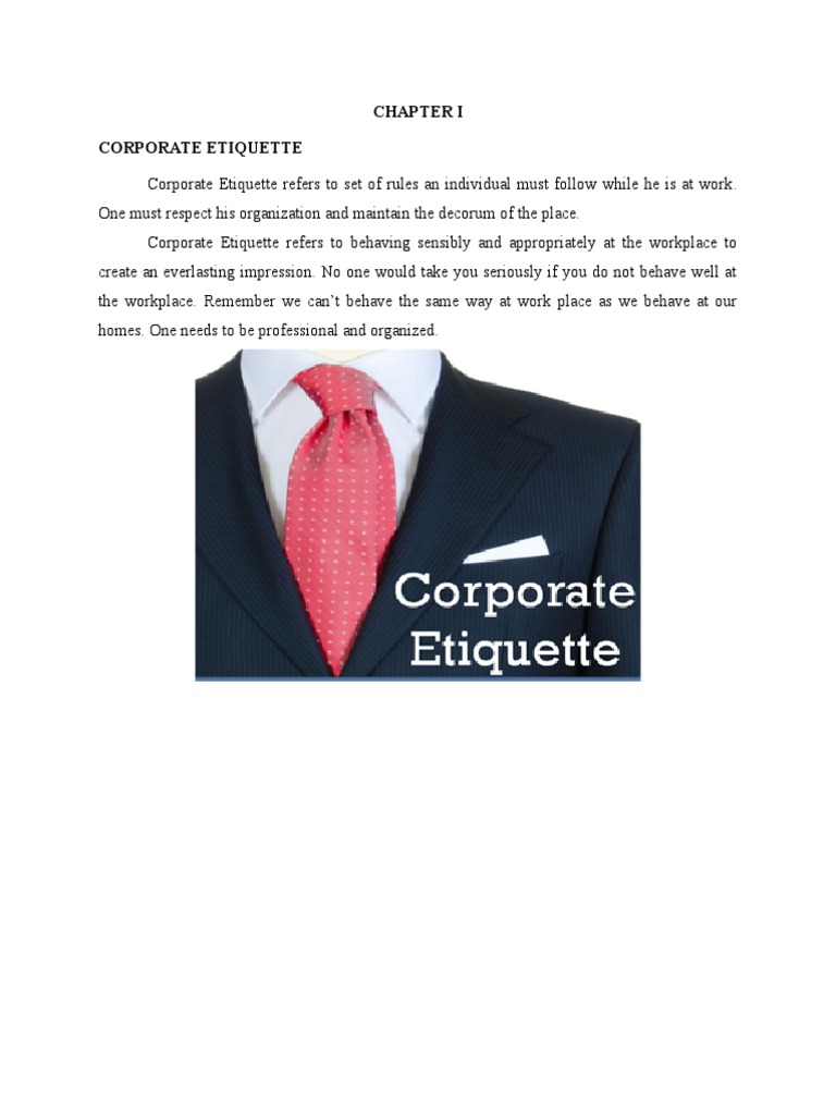 Corporate Etiquette | PDF | Etiquette | Communication