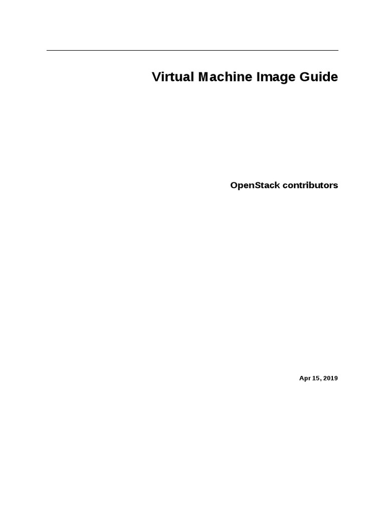 Image Guide of Openstack | PDF | Open Stack | File System
