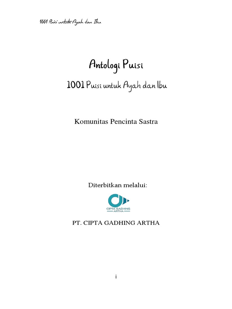 1001 Puisi Untuk Ayah Dan Ibu Pdf Puisi