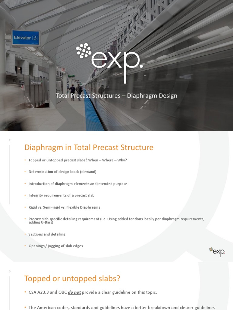 Diaphragm Design in Precast Structures | PDF | Applied And ...