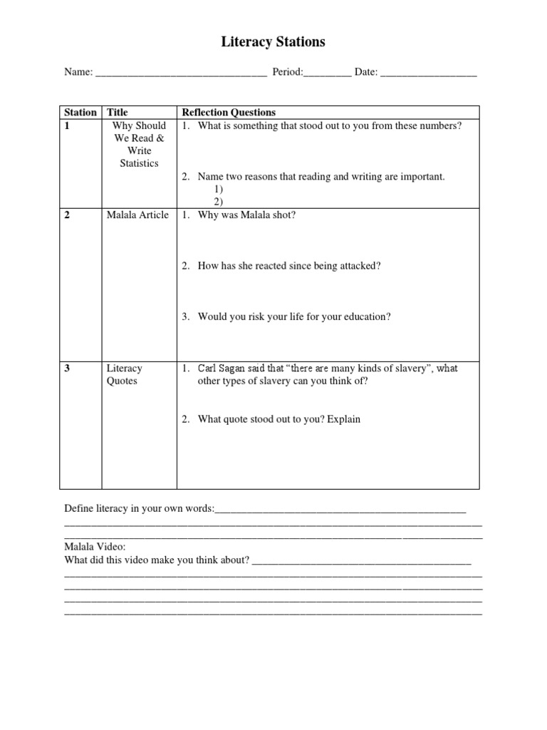 Engaging Literacy Stations Activities | PDF | Computers