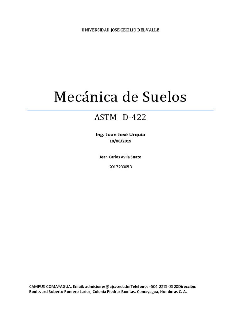 Astm D 422 | PDF | Suspensión (Química) | Densidad