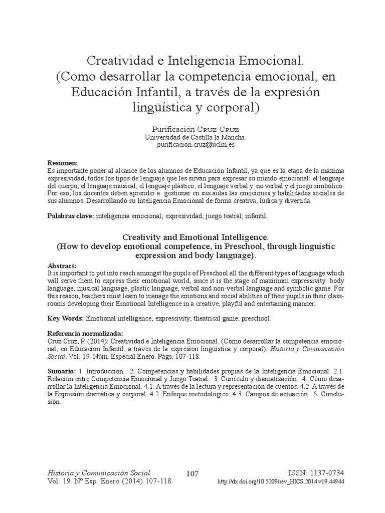 Creatividad e Inteligencia Emocional PDF | PDF | Las emociones | Creatividad