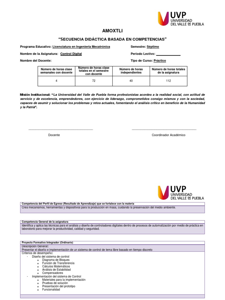 Amoxtli Práctico - Control Digital | PDF | Maestros | Simulación