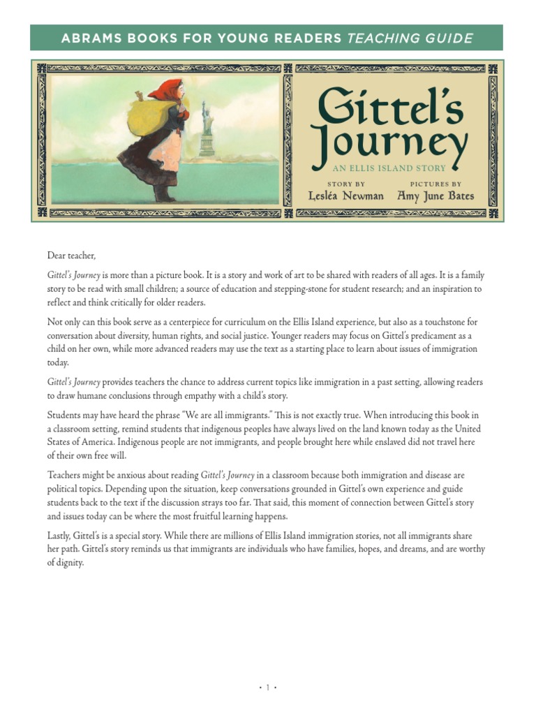 Teaching Guide for Gittel's Journey | PDF | Jewish Holidays | Refugee