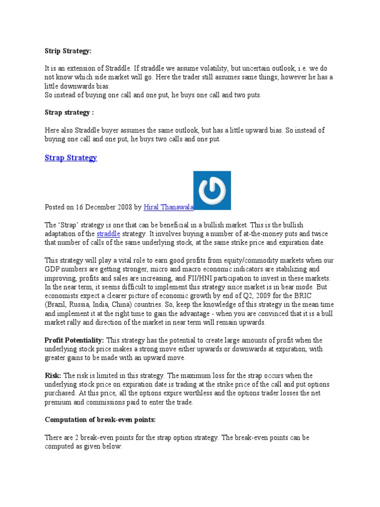 Strap Strategy: Hiral Thanawala | PDF | Option (Finance) | Investing
