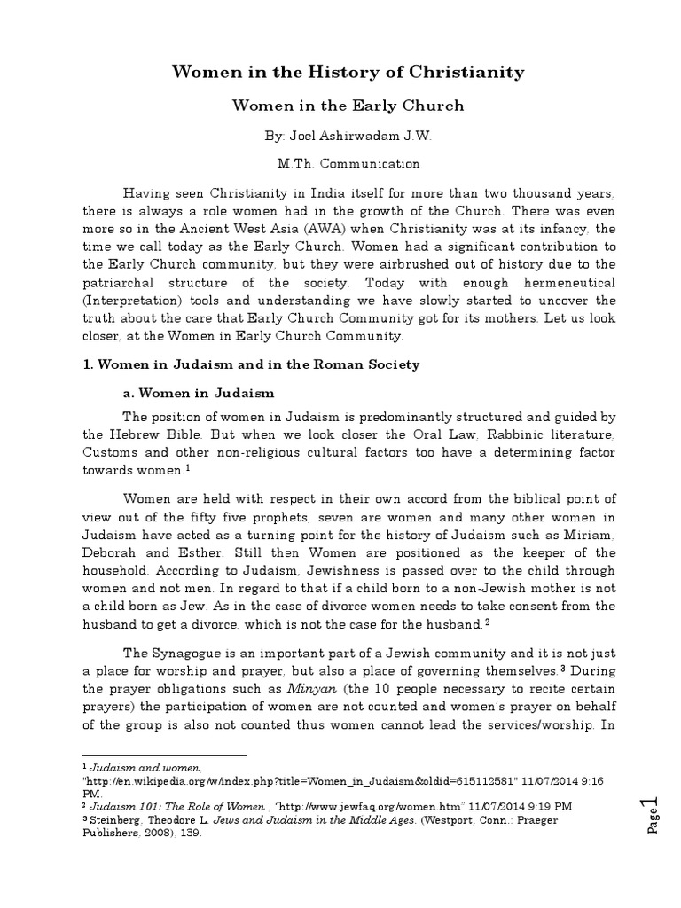 Women’s Impact in Early Christianity | PDF | Mary Magdalene ...