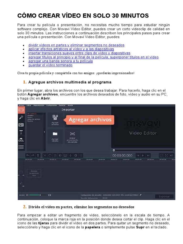 Cómo Crear Vídeo en Solo 30 Minutos | PDF | Point and Click | Informática