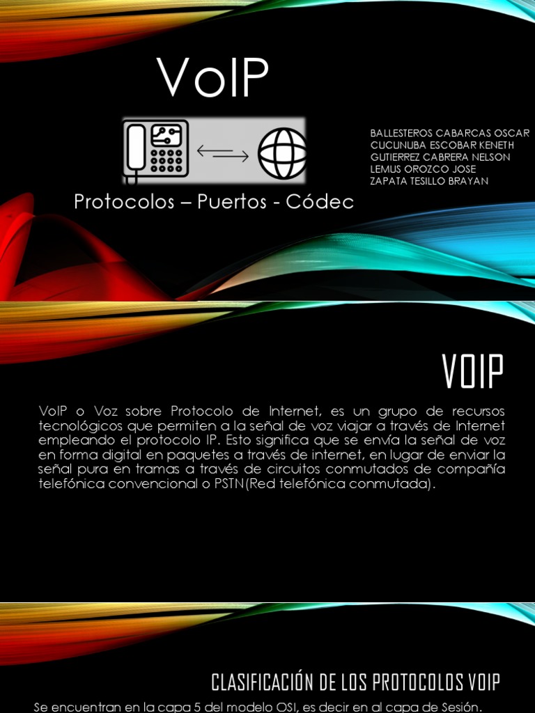 Protocolos y Códecs en VoIP | PDF | Voz sobre IP | protocolo de ...