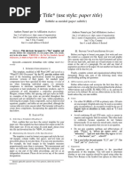 IEEE Journal Paper Formatting Guide | PDF | Text File | Bracket