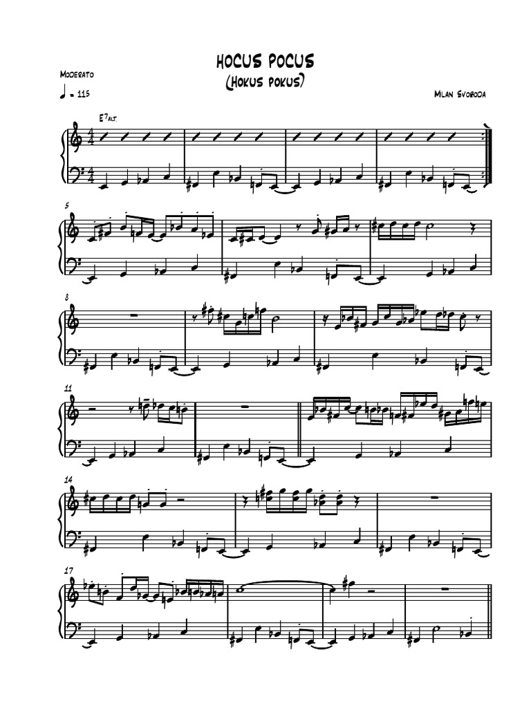 Hocus Pocus Sheet | PDF