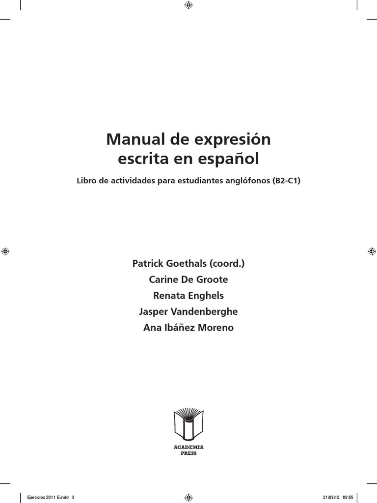 Manual de Expresion Escrita en Espanol PDF | PDF | Verbo | Traducciones