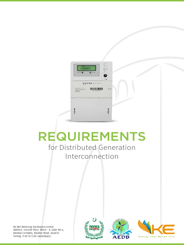 Requirements: For Distributed Generation Interconnection | PDF | Power Inverter | Electrical ...
