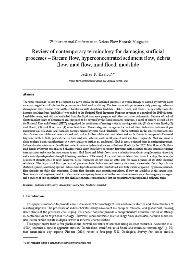 Review of contemporary terminology for damaging surficial processes ...