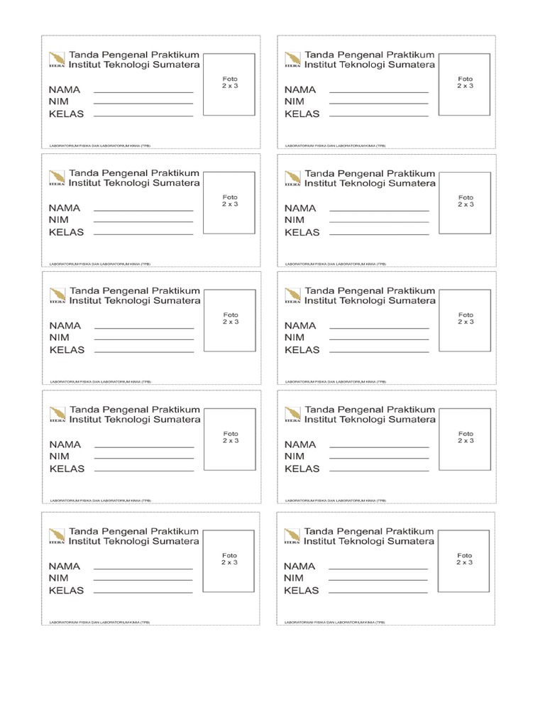 Format Name Tag PDF | PDF
