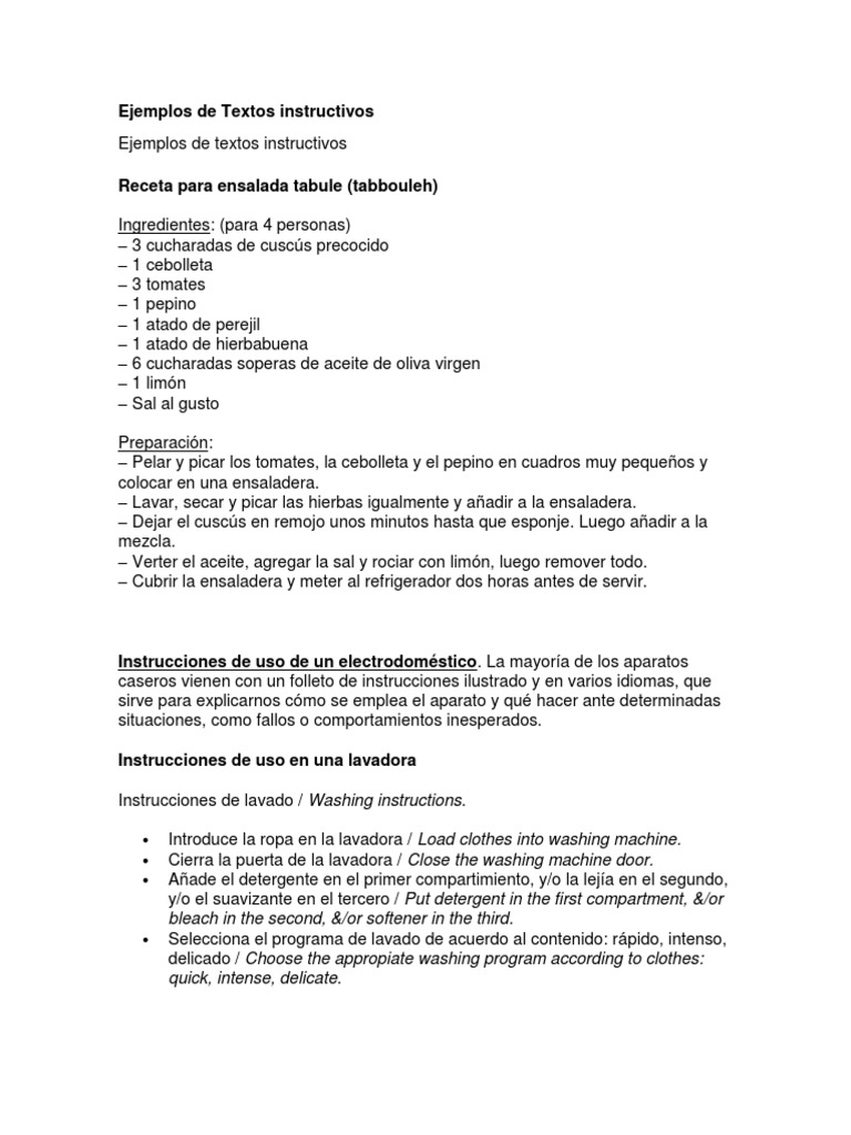 Ejemplos de Textos Instructivos | PDF | Gravedad | Teoría