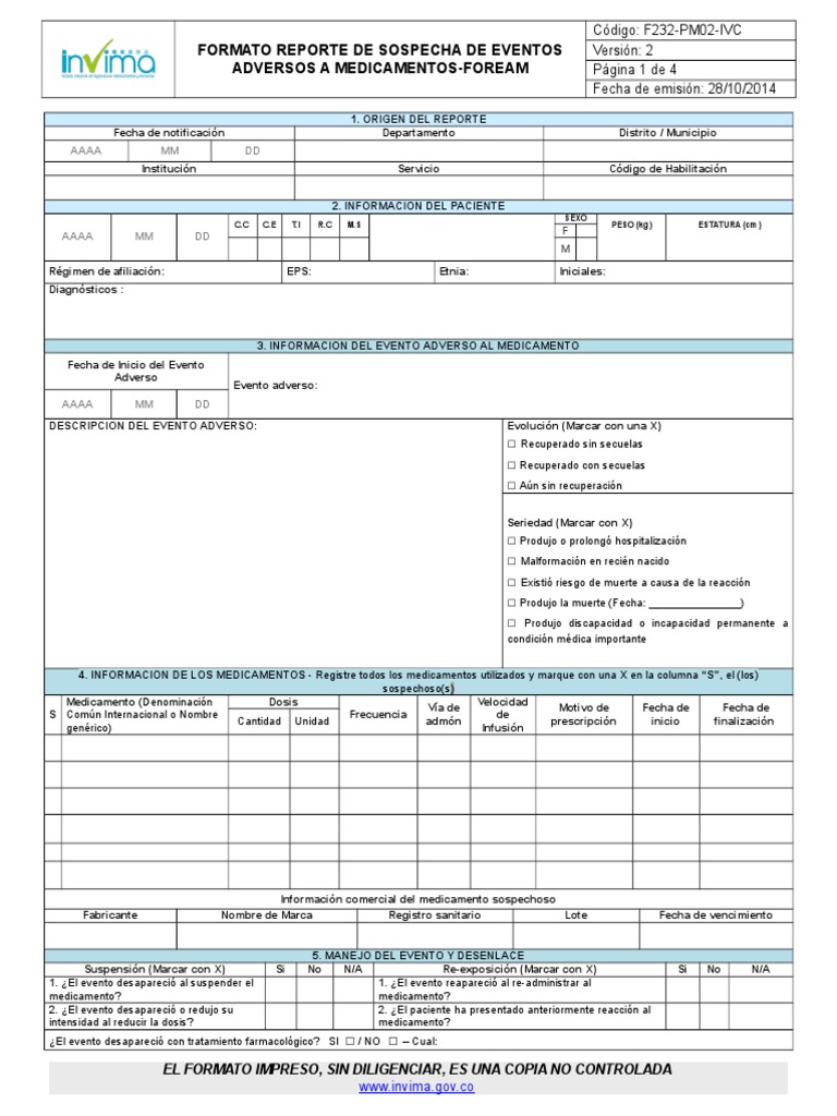 Formato Foram 2 | PDF | Medicamentos con receta | Medicina CLINICA