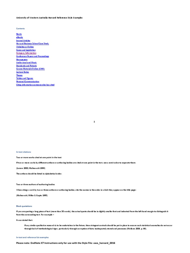 Harvard Referencing Examples | PDF | E Books | Web Page