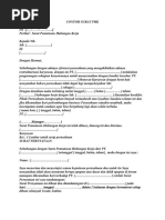 Contoh Template Surat Paklaring | PDF