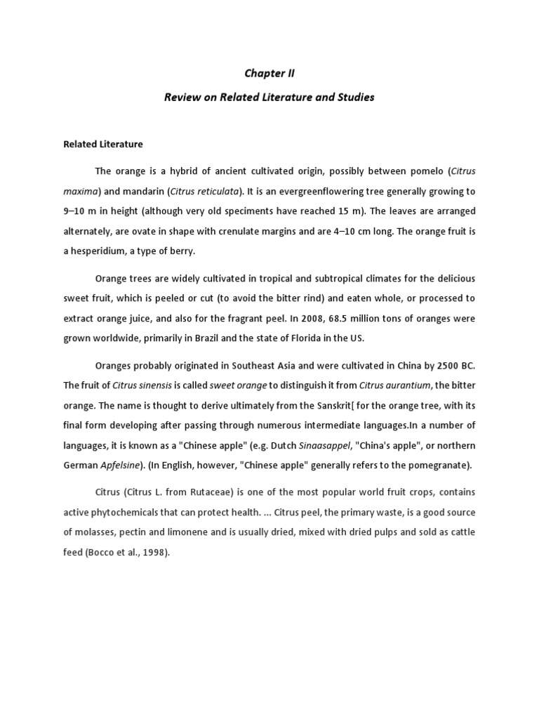 SIP Chapter 2 & 3 | PDF | Citrus | Orange (Fruit)