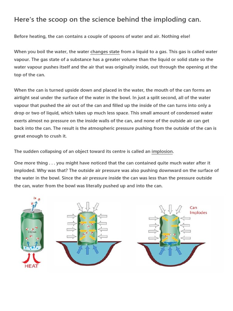 Can Implosion Experiment Explained | PDF