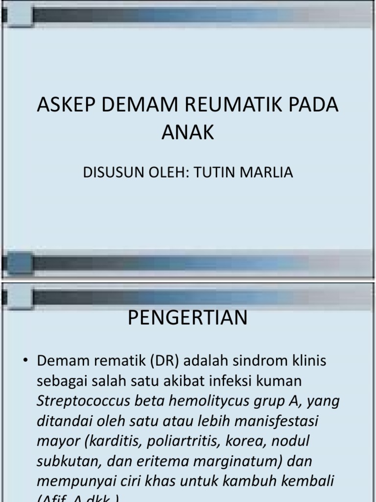 Askep Demam Reumatik Pada Anak | PDF