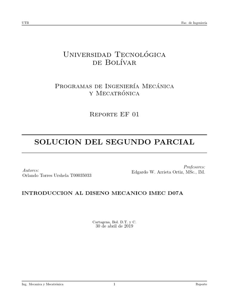 Soluci N Del Parcial p2 | PDF | Pi | Ingeniería