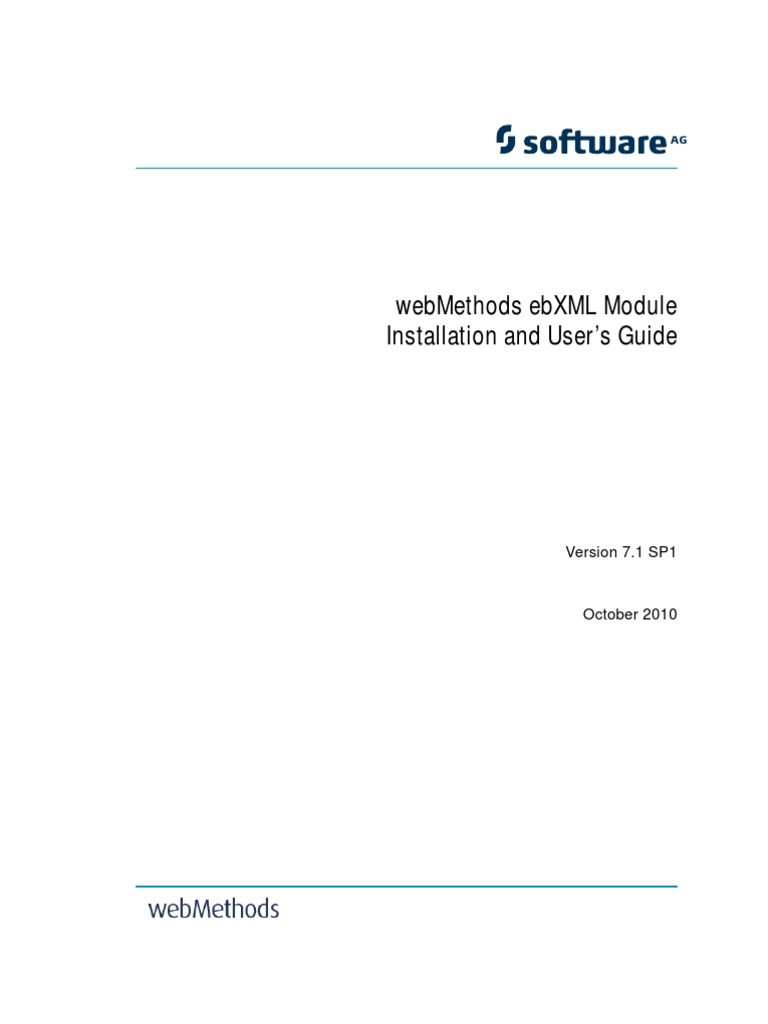 Web Methods EbXML Module Installation and User's Guide 7.1 SP1 | PDF | Soap | Documentation