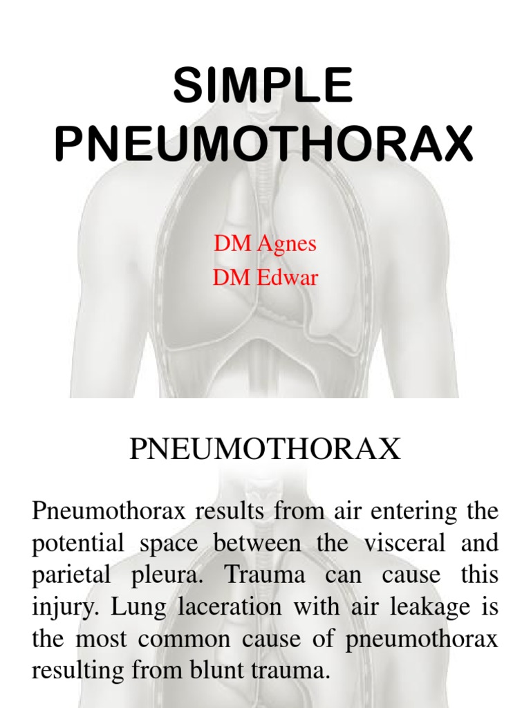 Simple Pneumothorax | PDF