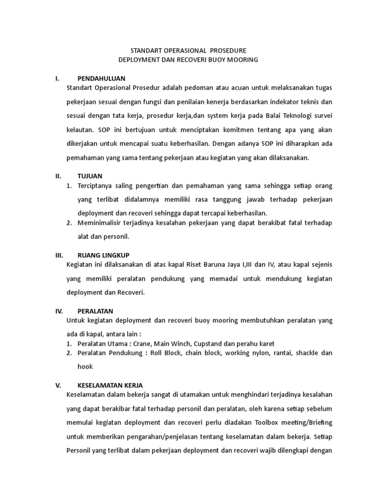 SOP Deployment | PDF