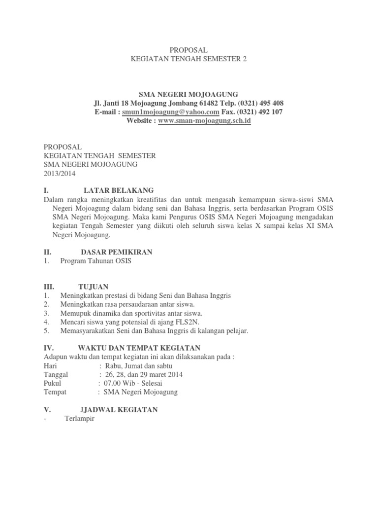 Proposal Kts 1 | PDF