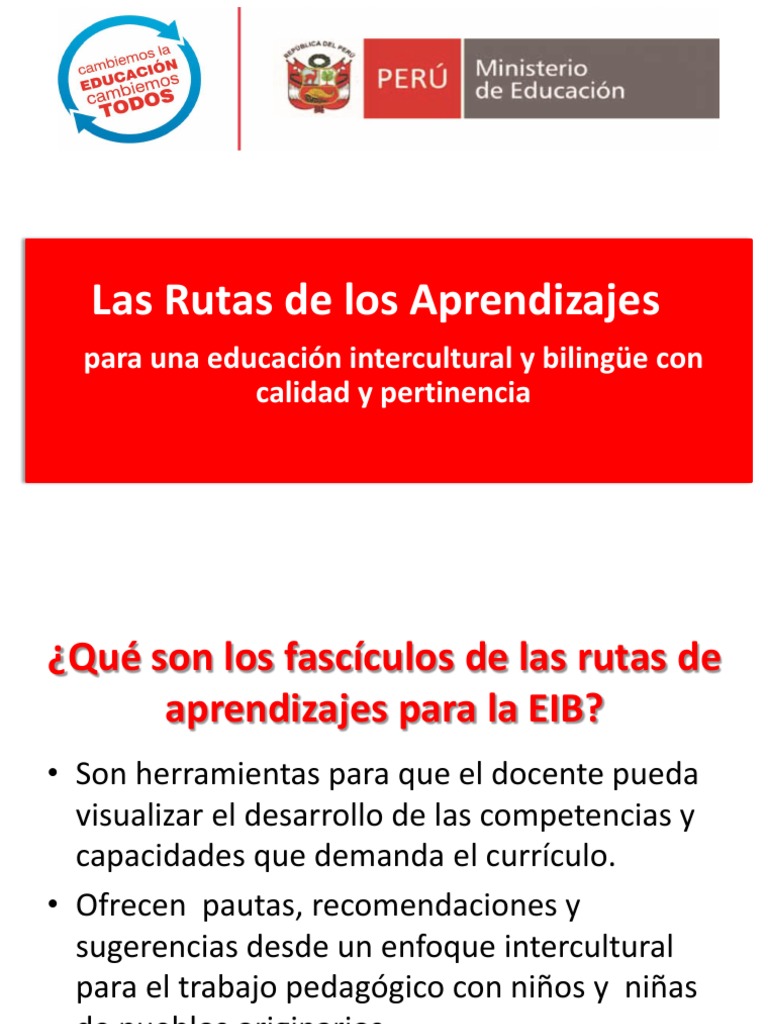 Las Rutas de Los Aprendizajes PPT INCIAL | PDF