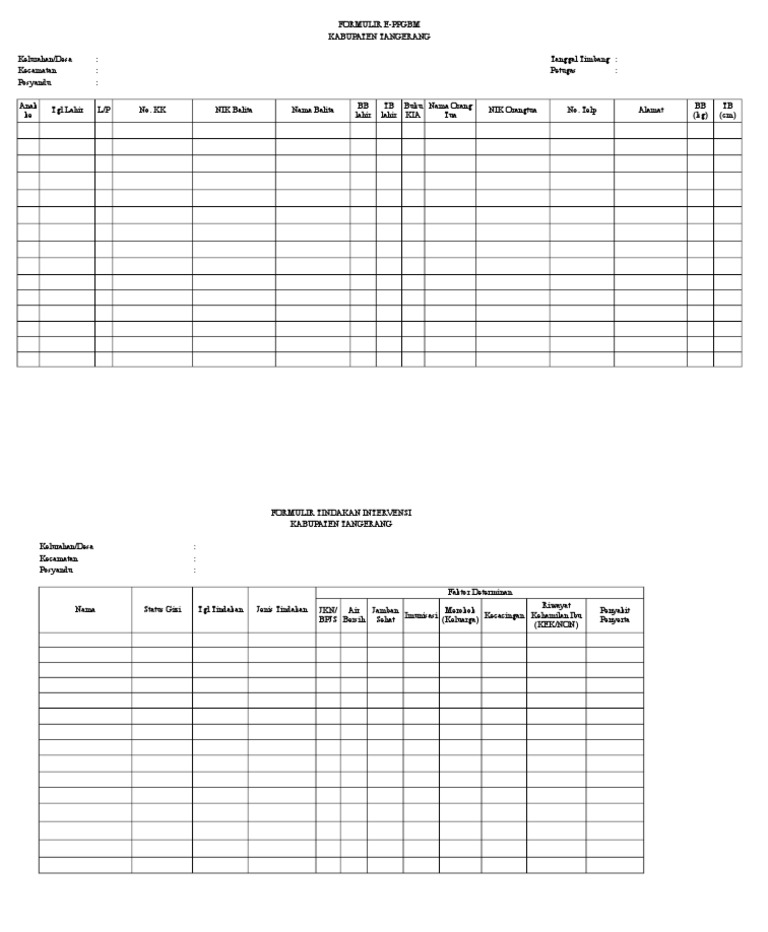 Formulir e PPGBM | PDF