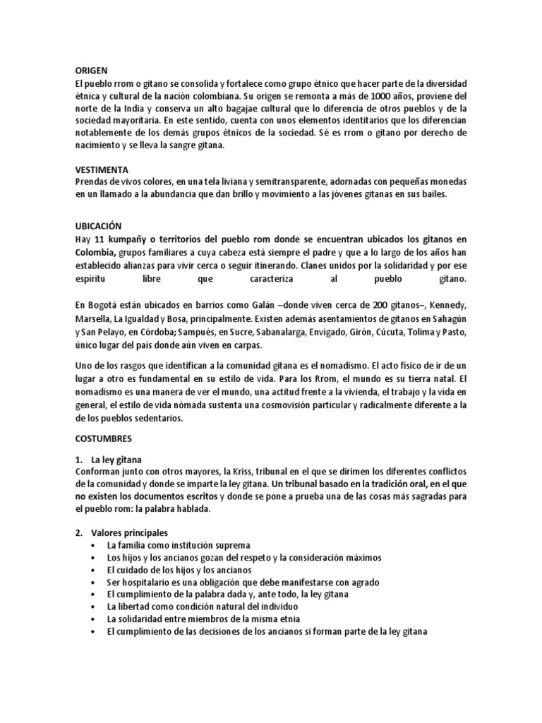 Los Gitanos | PDF | Pueblo romaní | Familia