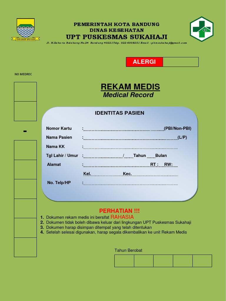 1.1 Sampul Rekam Medis Kelurahan Babakan | PDF