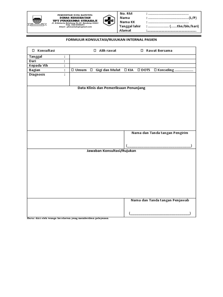 Desain Form Rujukan Internal | PDF