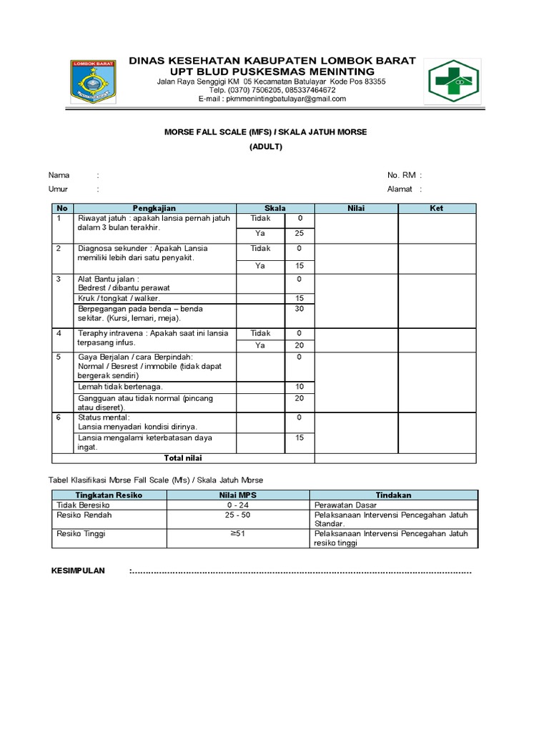 Morse Fall Scale and Humpty Dumpty Modifikasi Oleh Nyoman Kusala Putra ...
