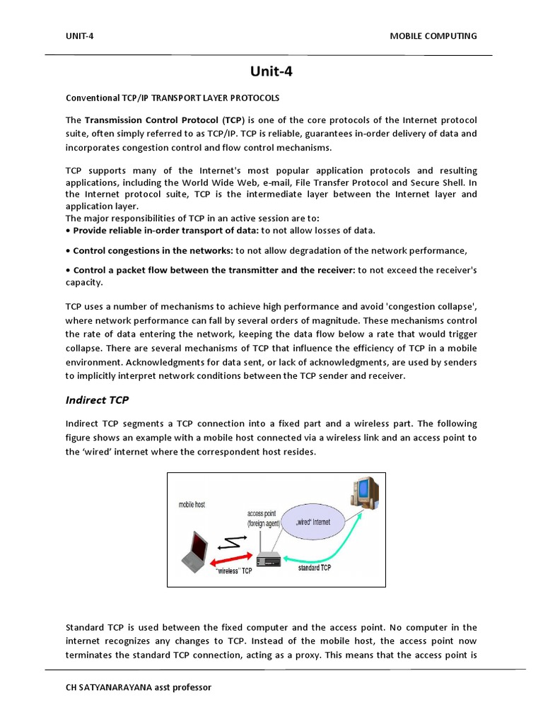 An In-Depth Look at TCP Transport Layer Protocols for Mobile Computing ...