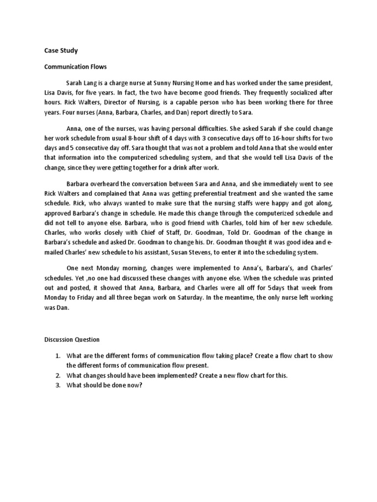 Case Study: Communication Flows | PDF